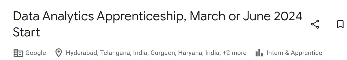 Google Apprentice Jobs: Data Analytics Apprenticeship June 2024 Start ...