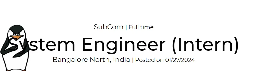 C++ and C Programming Jobs by SubCom 2024 | System Engineer Intern ...