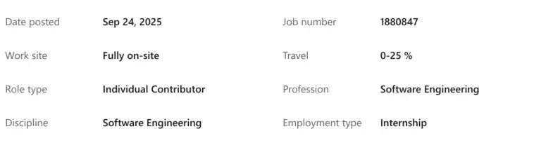 Microsoft Internship Openings for Students | Software Engineering 2025 ...